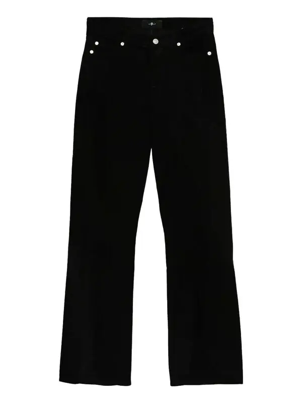 7 For All Mankind Embellished Straight Trousers - Black