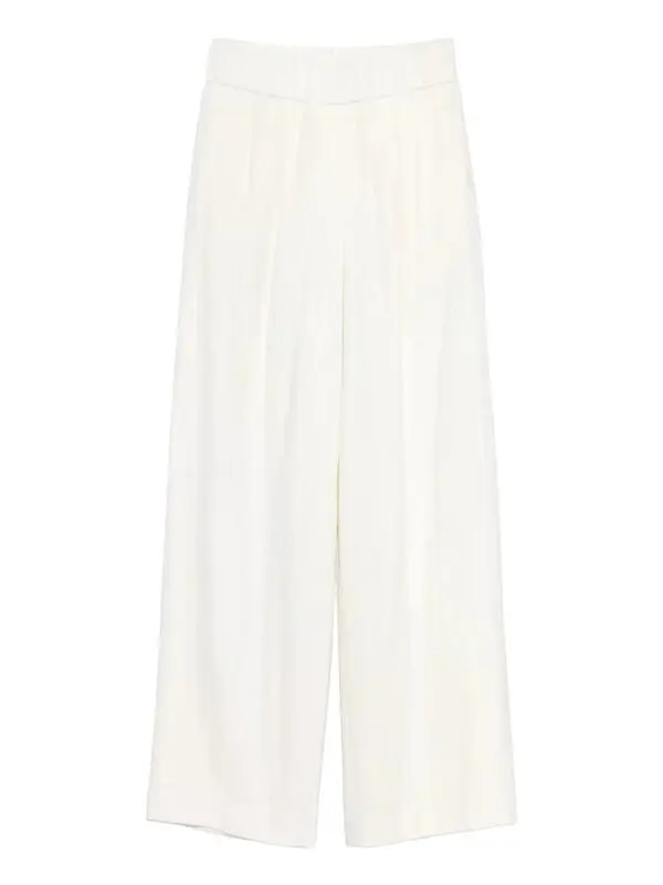 Peserico Pleated Wide-leg Trousers - Neutrals