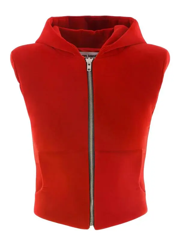 DURAN LANTINK Hooded Padded Waistcoat - Red