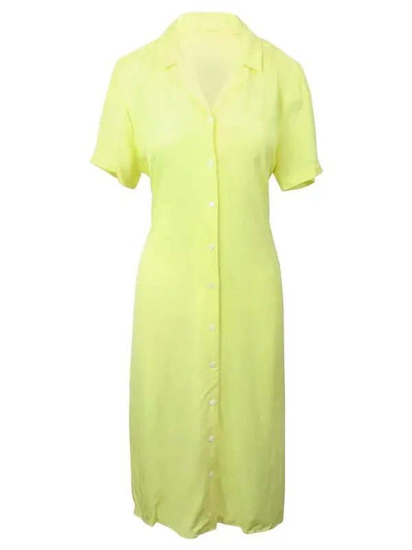 Opening Ceremony Lace-up Shirt Dress - Yellow