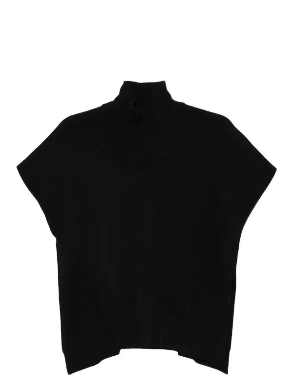 ERMANNO FIRENZE High-neck Sleeveless Sweater - Black