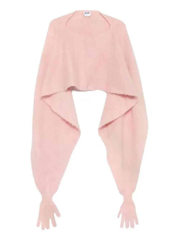 Moschino Alpaca Wool Jacket With Glove Detail - Pink