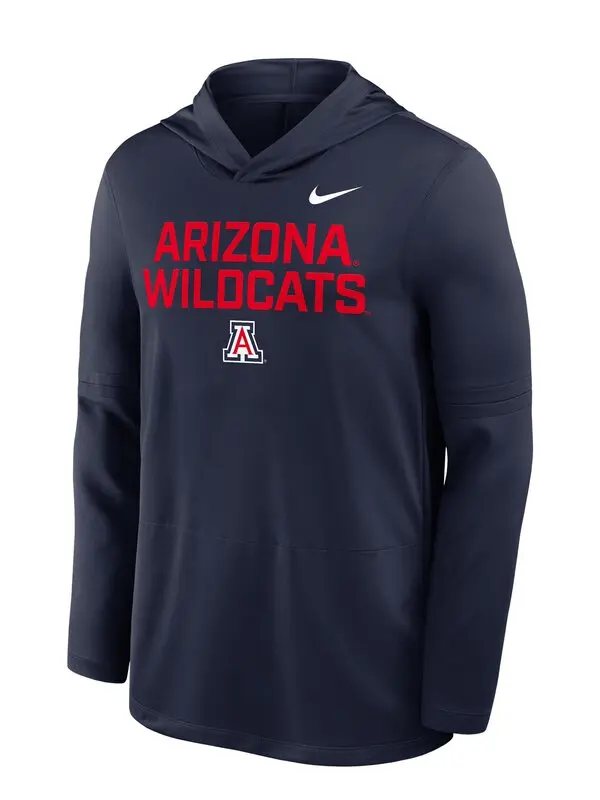 Nike Arizona Sideline Dri-fit College Long-sleeve Hooded Top - Blue
