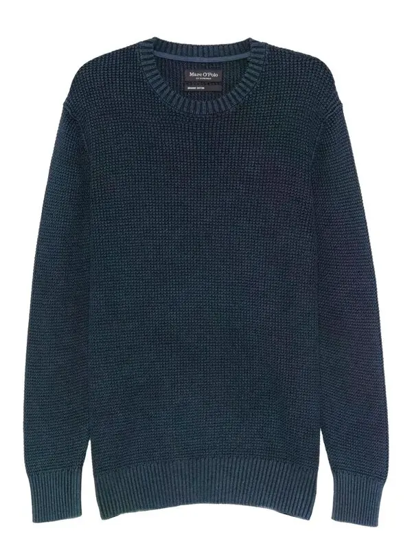 Marc O'polo Textured Crew-neck Jumper - Blue