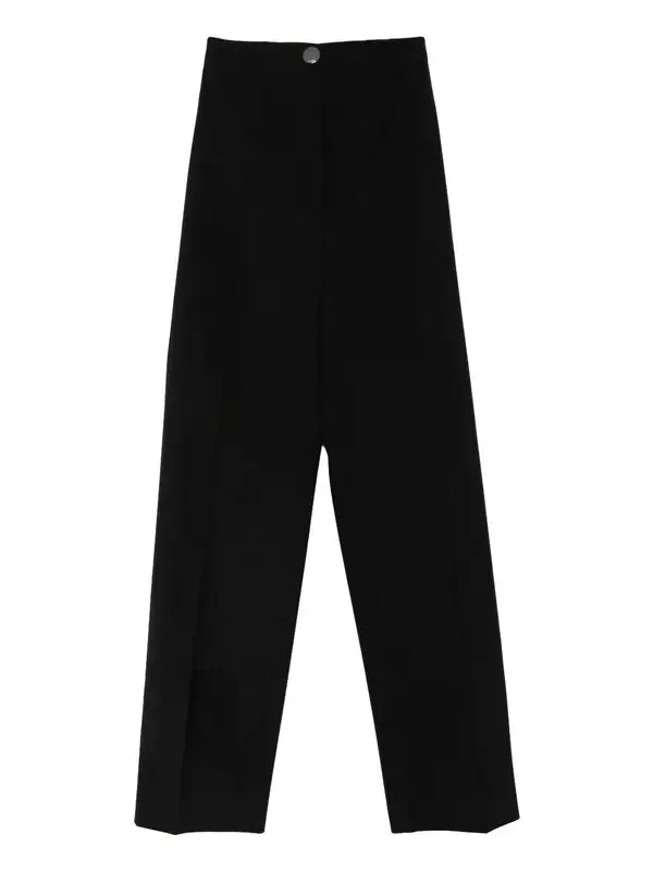 Sportmax Button-fastening Wool Trousers - Black