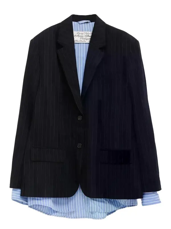 Acne Studios Pinstripe Single-breasted Blazer - Blue