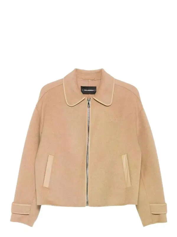 Karl Lagerfeld Zip-front Jacket - Neutrals