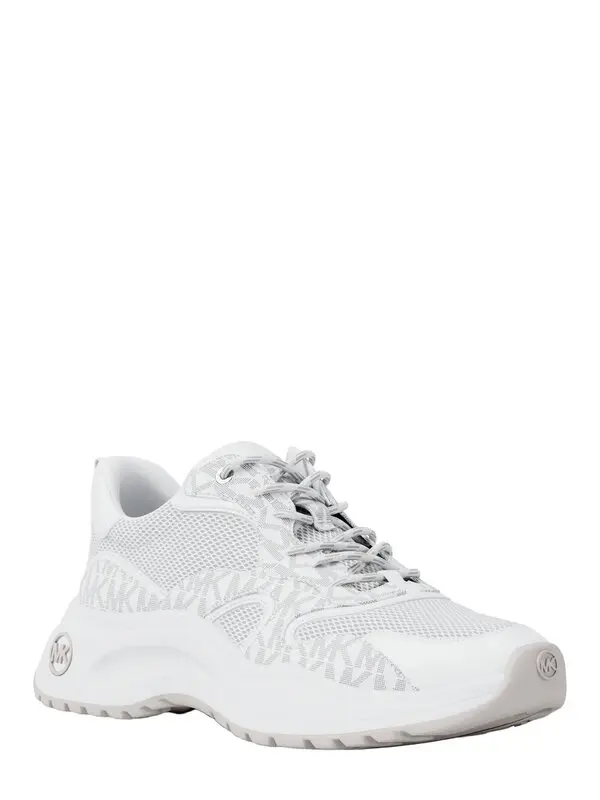 Michael Kors Levie Mixed-media Trainer - White