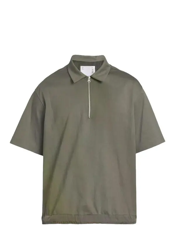 Sacai Half-zip Polo Shirt - Green