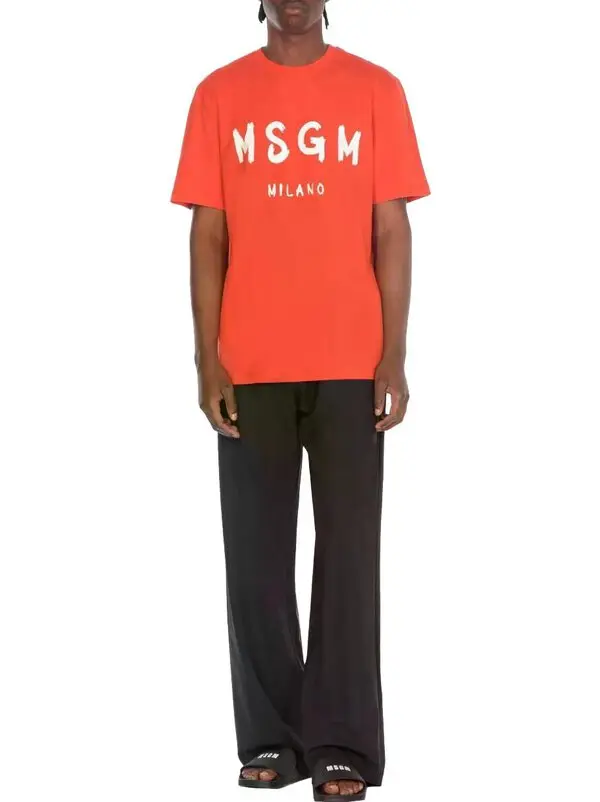 MSGM Logo-print T-shirt - Red