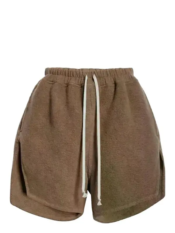 Rick Owens Drawstring Fleece Shorts - Brown