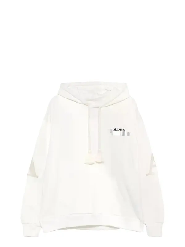 AL AIN Tassel-embellished Embroidered Hoodie - Neutrals