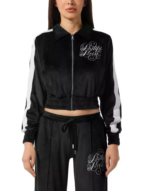 Philipp Plein Panelled Tracksuit Jacket - Black