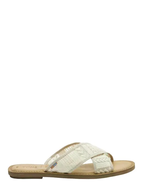 Toms Viv Natural Arrow Sandals - White