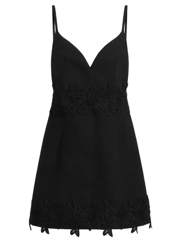 Dolce & Gabbana Lace-detailed Mini Dress - Black