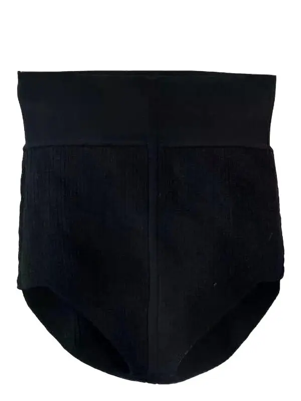 Rick Owens High-waisted Waffle-knit Shorts - Black