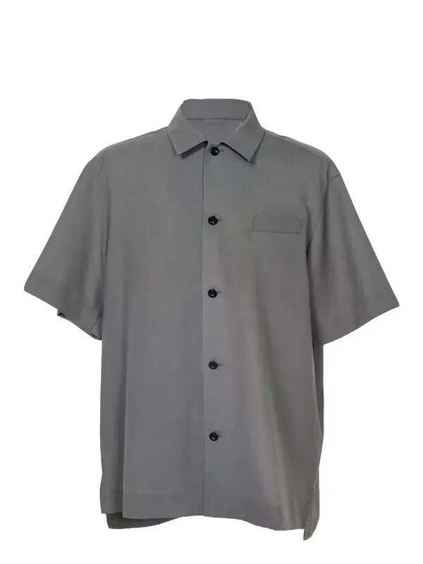 Sacai Welt-pocket Button-fastening Shirt - Grey