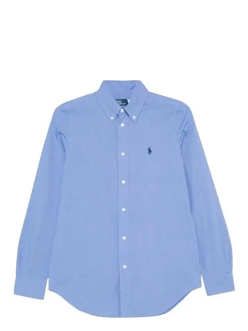 Polo Ralph Lauren 60/1 Stretch Poplin Long Sleeve Shirt - Blue
