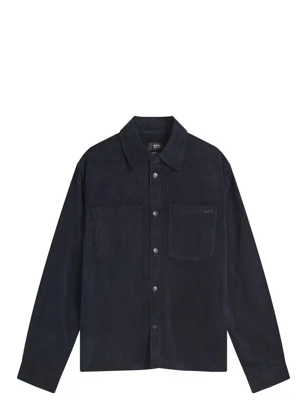 A.p.c. Leon Corduroy Overshirt - Dark Navy