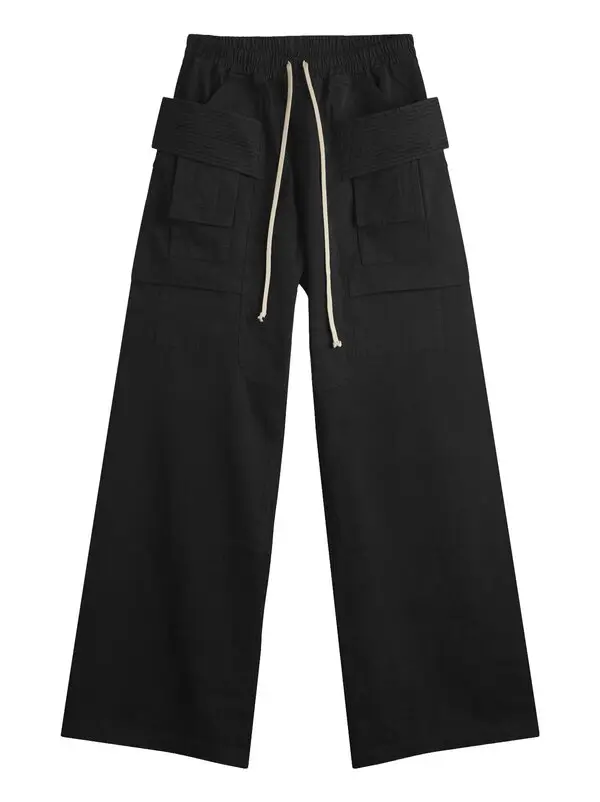 Rick Owens Creatch Drawstring Cargo Trousers - Black