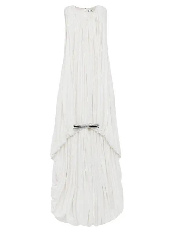 Loewe Silk Draped Mini Dress - White