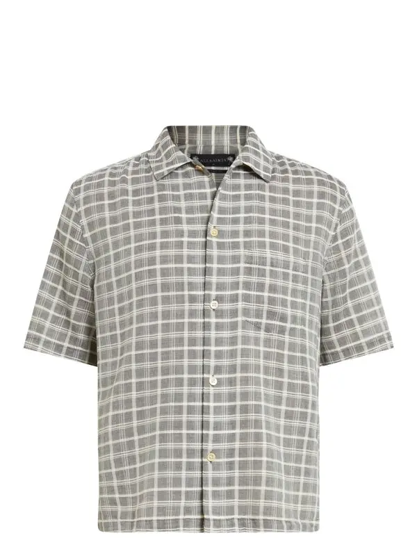ALLSAINTS Organic Cotton Check Sandy Shirt - Grey