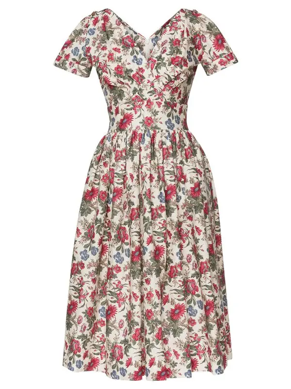 Lena Hoschek Susanna Floral Cotton Midi Dress - Multi