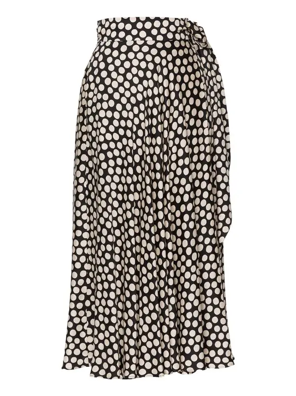 Lena Hoschek Polka-dot Midi Skirt - Black,white