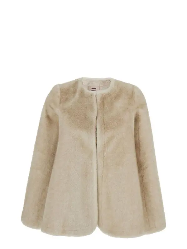 VALENTINI 1972 Faux Fur Cape - Beige