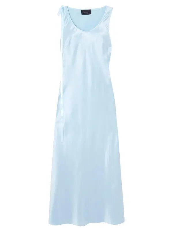 Simone Rocha Bow-embellished Silk Midi Dress - Blue