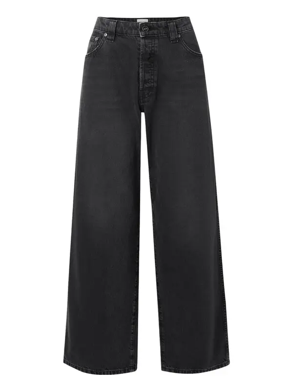 Khaite Winslow Mid-rise Straight-leg Jeans - Black