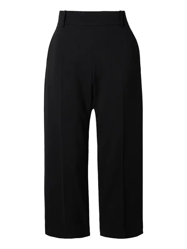 Khaite Callen Crepe Straight-leg Pants - Black