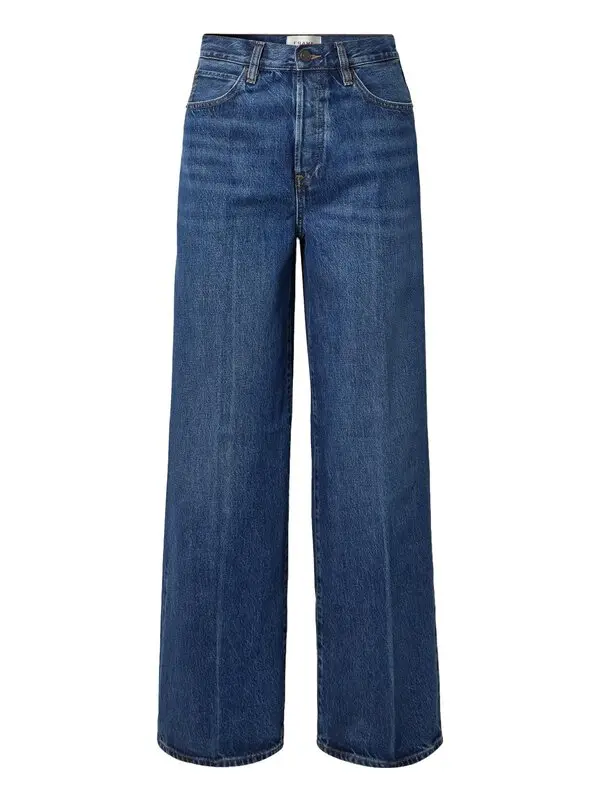 FRAME The Collegiate High-rise Wide-leg Jeans - Blue