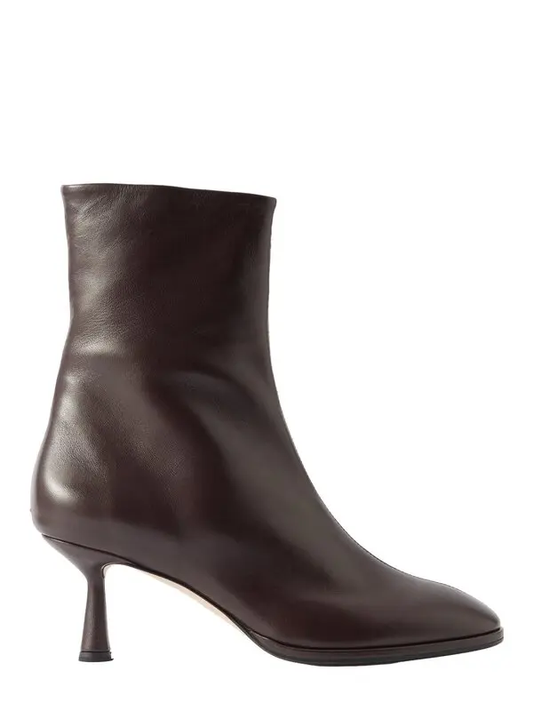 AeydĒ Dorothy Leather Ankle Boots - Brown