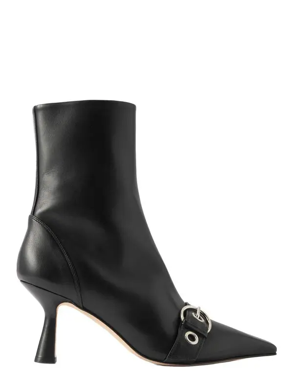 AeydĒ Halima Buckled Leather Boots - Black
