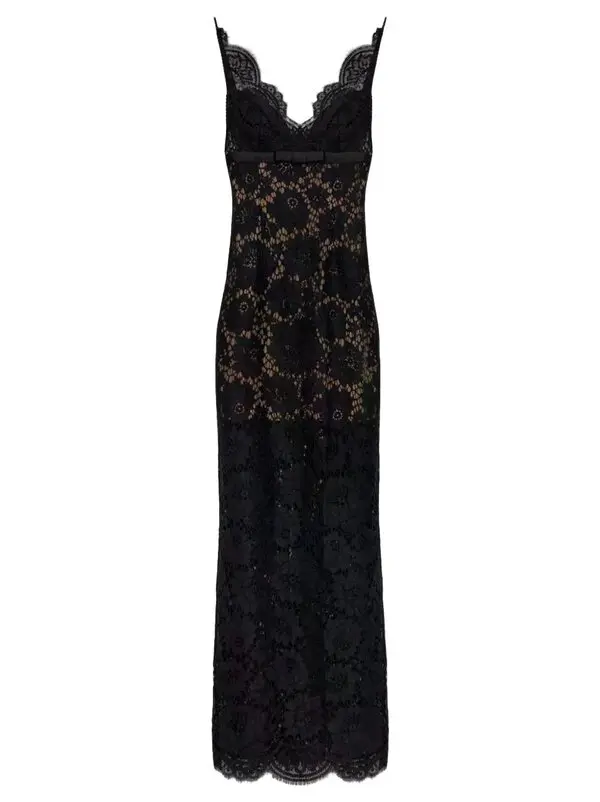 SELF-PORTRAIT Floral-lace Maxi Dress - Black