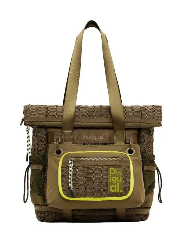 Desigual Mixed Media Backpack - Khaki
