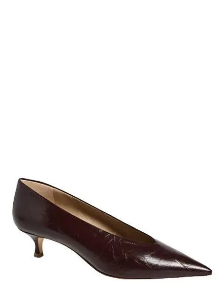 Le Monde Beryl Babouche Kitten Heel Pump - Aubergine