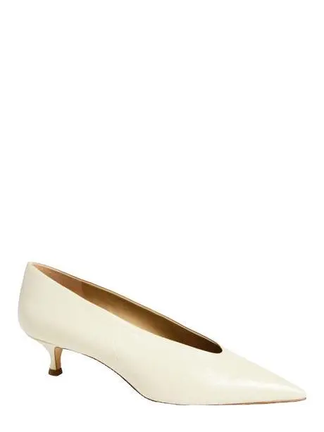 Le Monde Beryl Babouche Kitten Heel Pump - Ecru