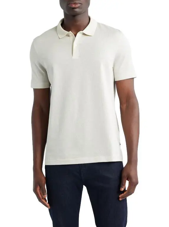 BOSS Parlay Cotton Polo - Open White