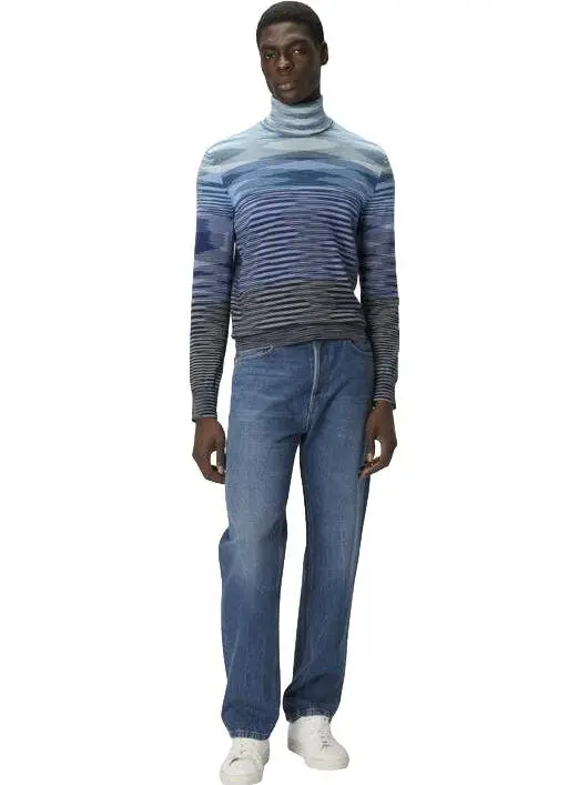 Missoni Flame Wool High-neck Sweater - Blue