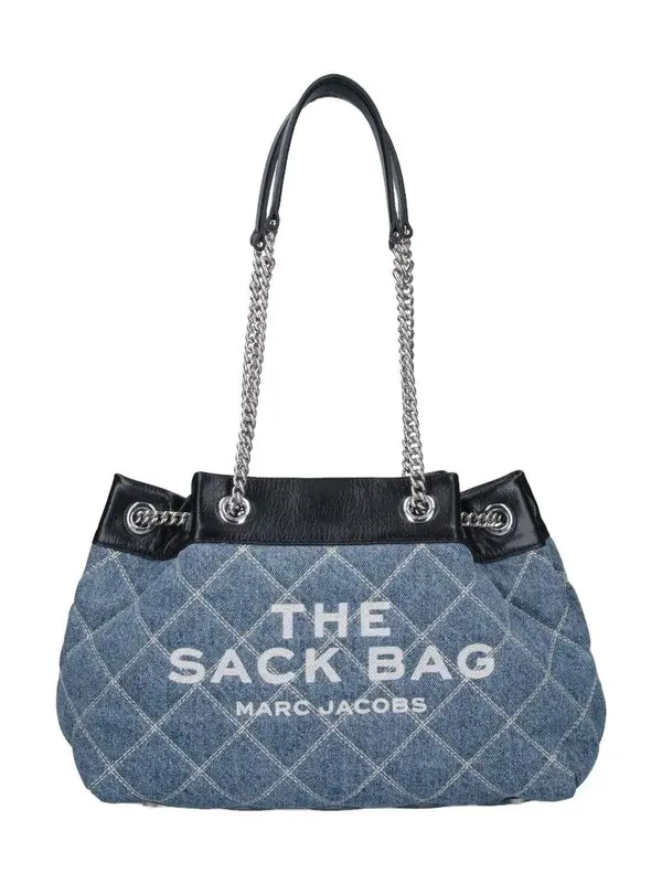 Marc Jacobs The Chain Sack Shoulder Bag - Light Wash Indigo