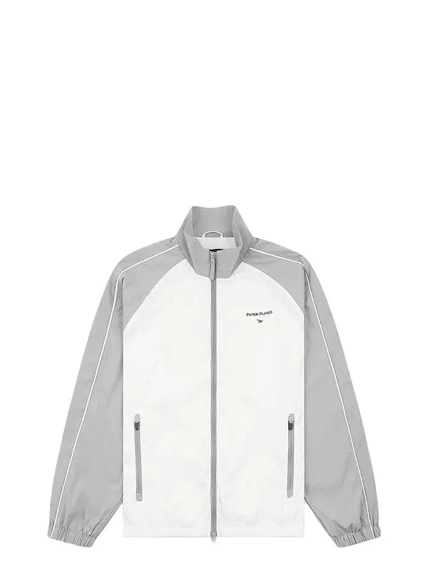 PAPER PLANES Open Bottom Track Jacket - Grey
