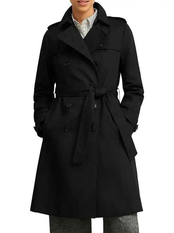 HOBBS LONDON Petite Skylar Trench Coat - Black