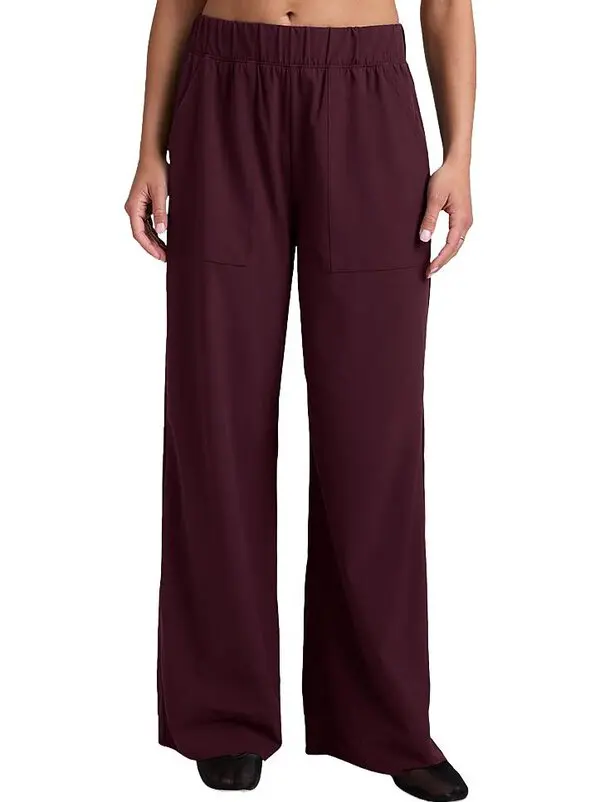 Beyond Yoga Easy Wide Leg Pants - Black Cherry