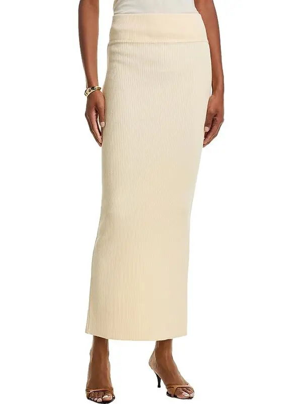 Wardrobe.NYC Knit Column Skirt - Cream