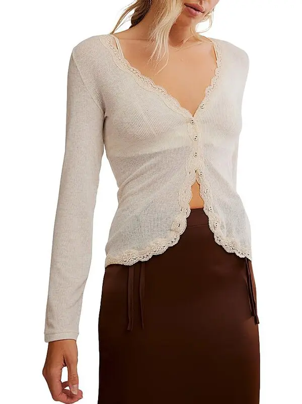 Free People Big Love Cardigan - Oatmeal Heather