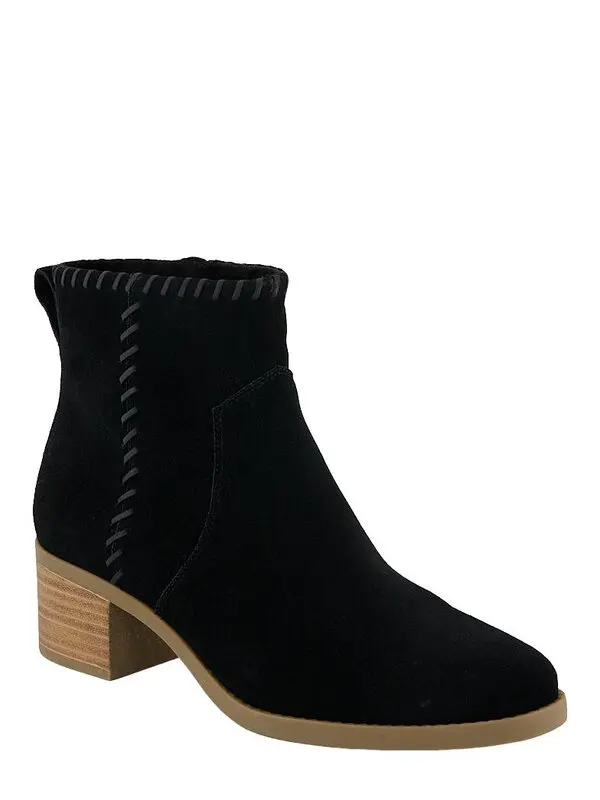 Toms Delilah Suede Ankle Boots - Black