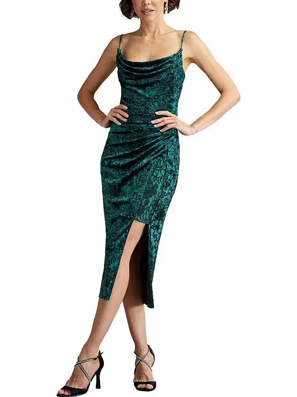 Tadashi Shoji Juneau Lace Midi Dress - Green