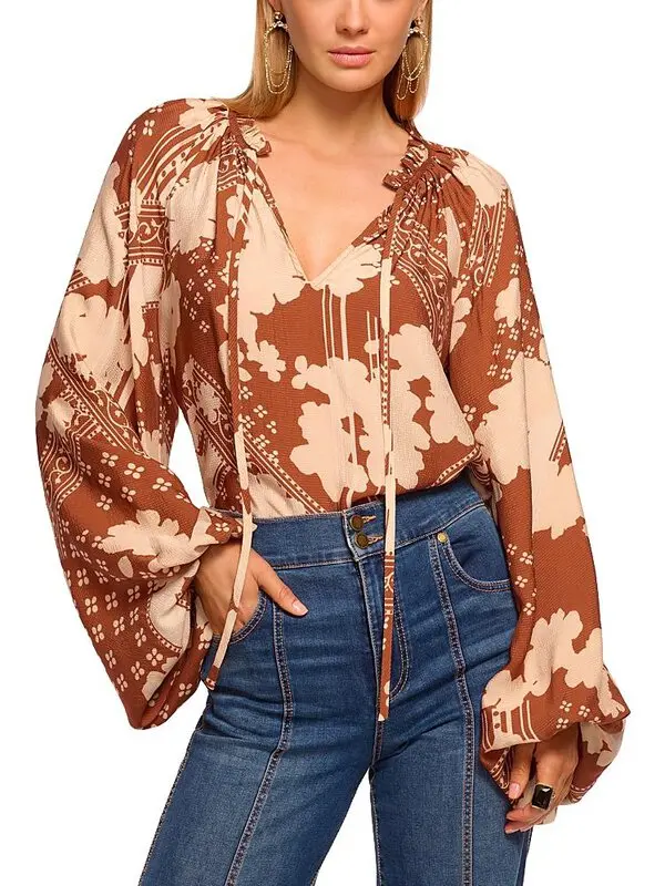 Ramy Brook Aaron Blouse - Amber Combo